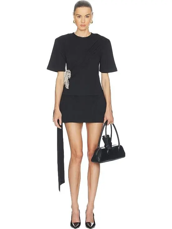 Giuseppe Di Morabito Jersey T-shirt With Embellished Hardware - Black