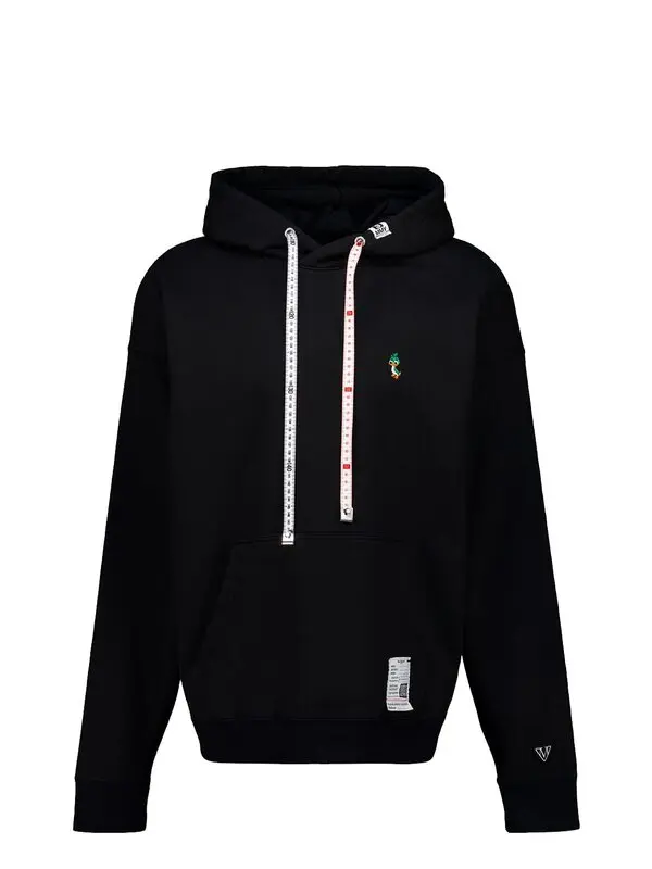 Mihara Yasuhiro Leon Embroidery Hooded Sweatshirt - Black