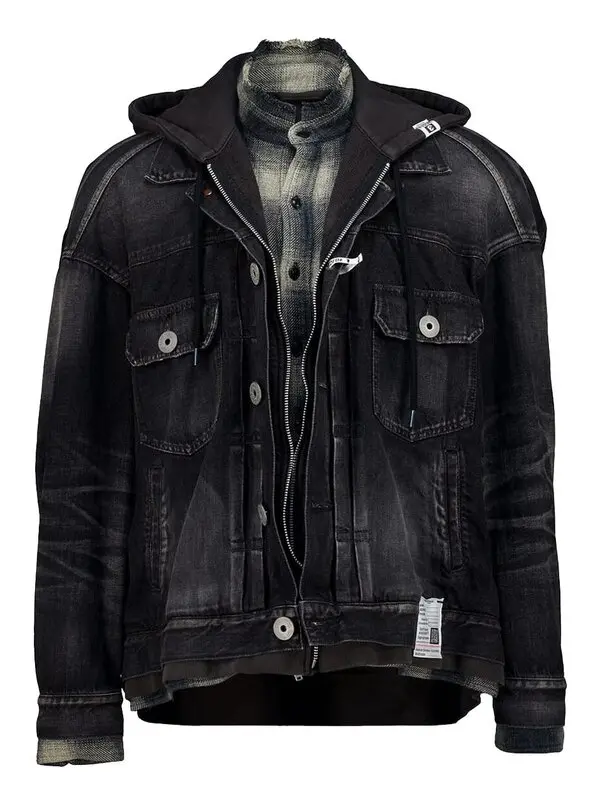 Mihara Yasuhiro Triple Layered Denim Jacket - Black