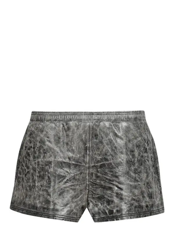 Alexander Wang Mid-rise Leather Mini Shorts - Grey