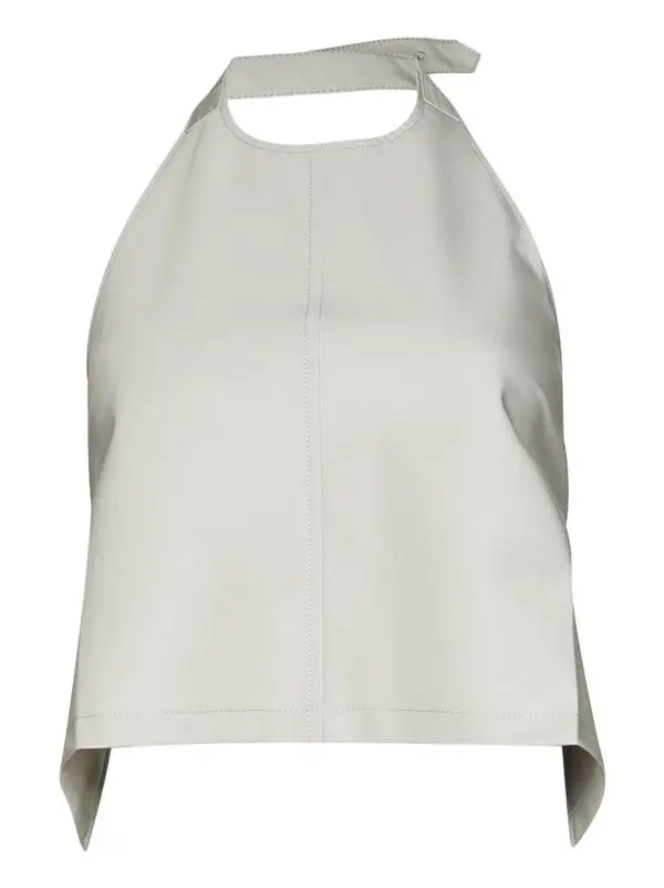 Wardrobe.NYC Clean Backless Halter Top - Grey