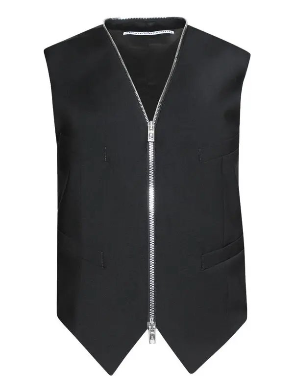 Alexander Wang Tailored Vest With Zip Closure - Black