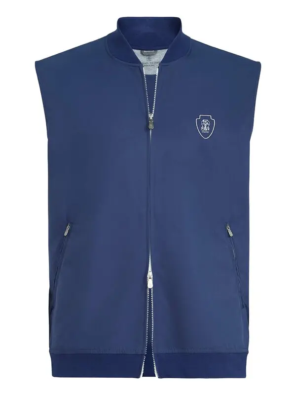 Brunello Cucinelli Technical Crest Gilet - Blue