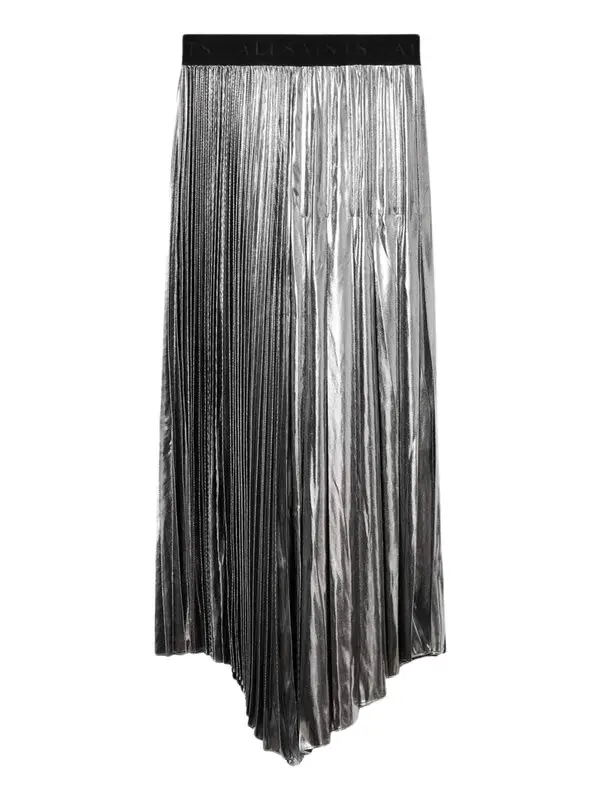 ALLSAINTS Pleated Jax Maxi Skirt - Grey