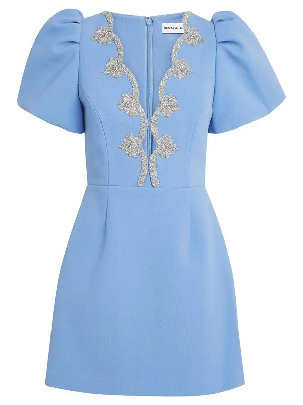 Rebecca Vallance Embellished Harlynn Mini Dress - Blue