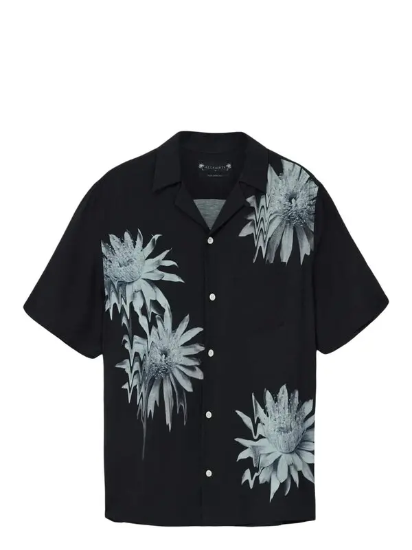ALLSAINTS Printed Floraze Short-sleeve Shirt - Black