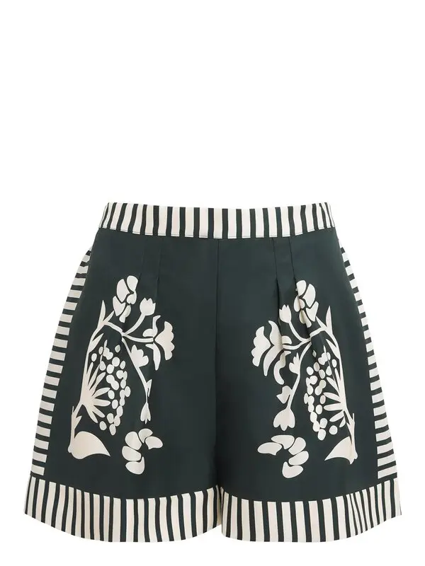 ERES Silk Floral Arjun Shorts - Green