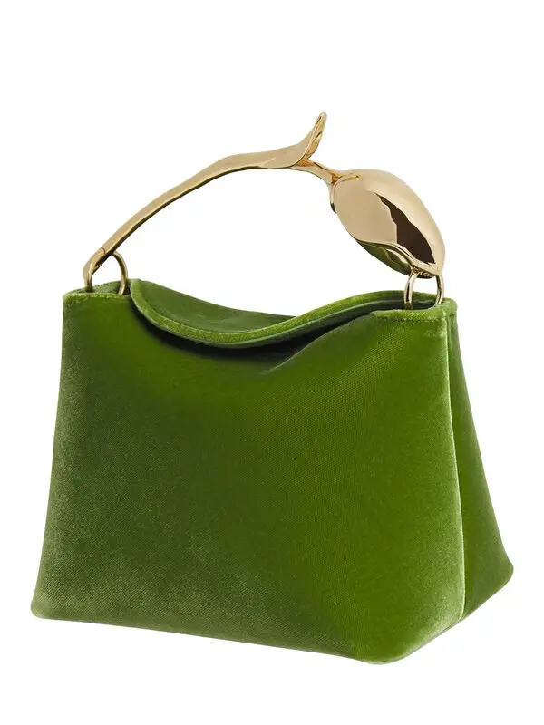 Erdem Mini Velvet Top-handle Bag - Green