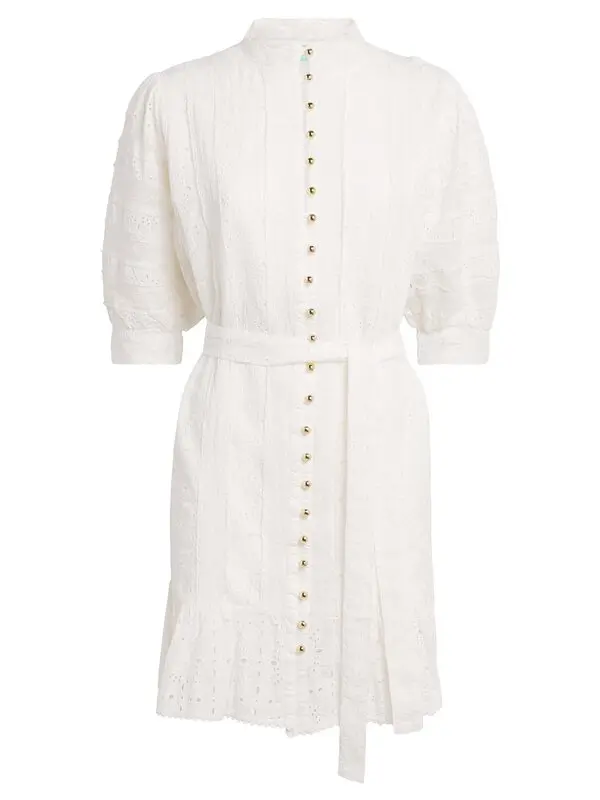 Melissa Odabash Cotton Reagan Mini Dress - White