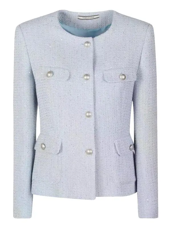 Tagliatore Silver-tone Button Jacket - Blue