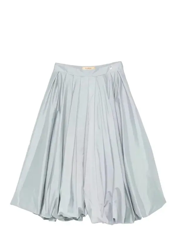 CURIEL A-line Midi Skirt - Blue