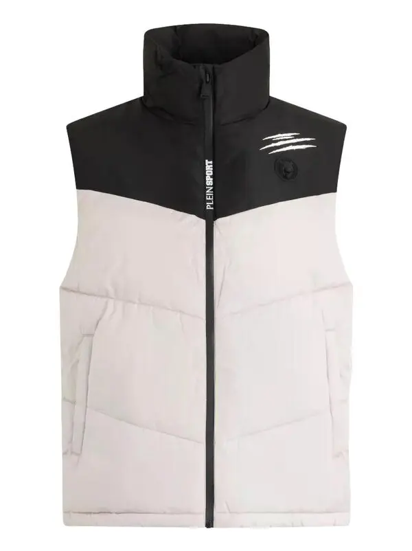 PLEIN SPORT Zip-up Gilet - Neutrals