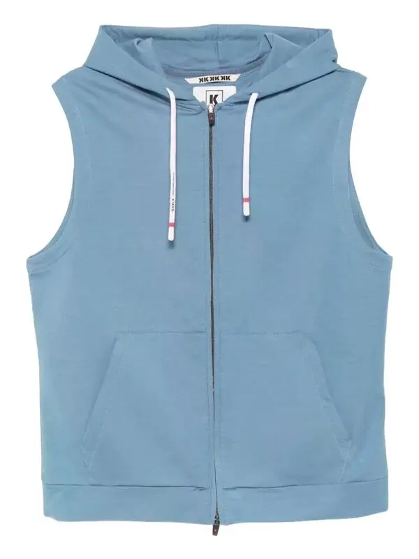 KIRED Wazel Zip-up Sleeveless Hoodie - Blue