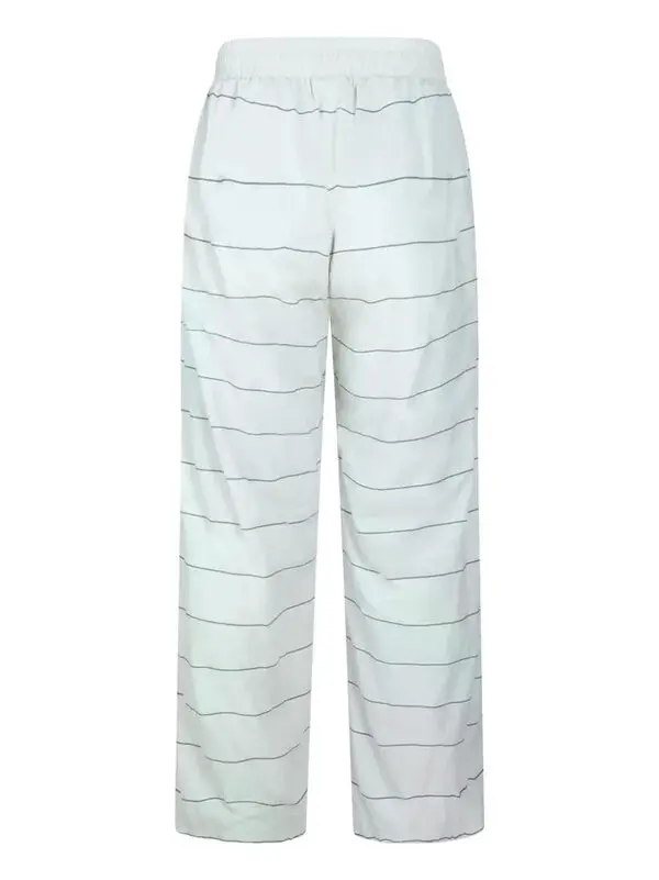Balenciaga Striped Drawstring Trousers - Neutrals