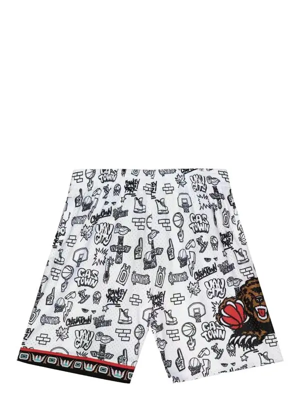 Mitchell & Ness Nba Vancouver Grizzlies 1998 Doodle Swingman Shorts - White