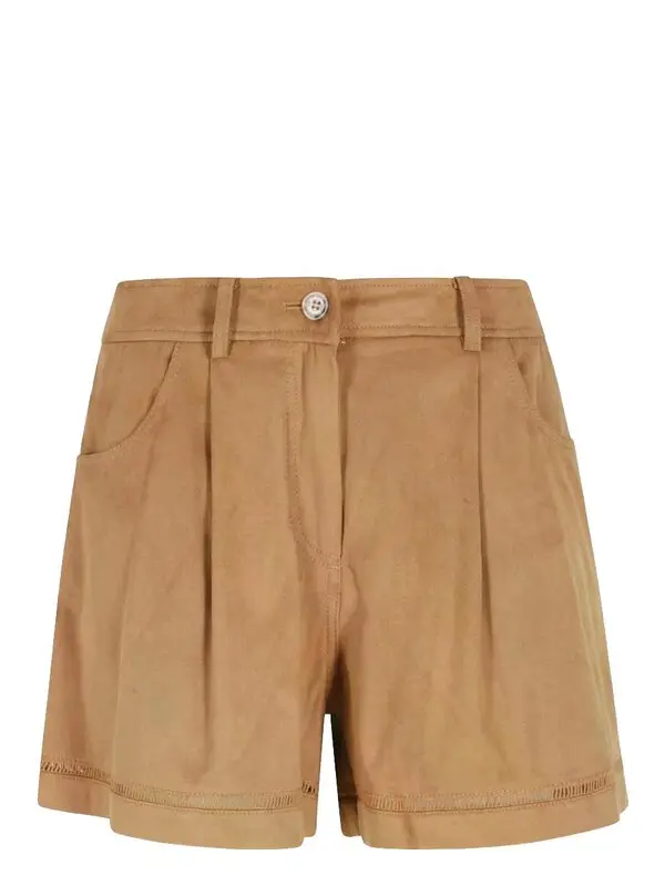 ERMANNO FIRENZE Pleated Shorts - Neutrals