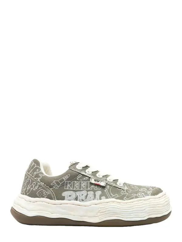 Mihara Yasuhiro Print Detail Sneakers - Green