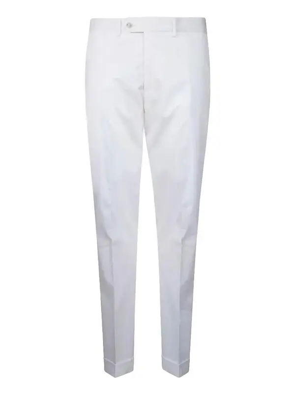 BARBA NAPOLI Cuffed Trousers - White