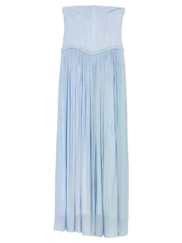 Simkhai Adalys Pleated Maxi Dress - Blue