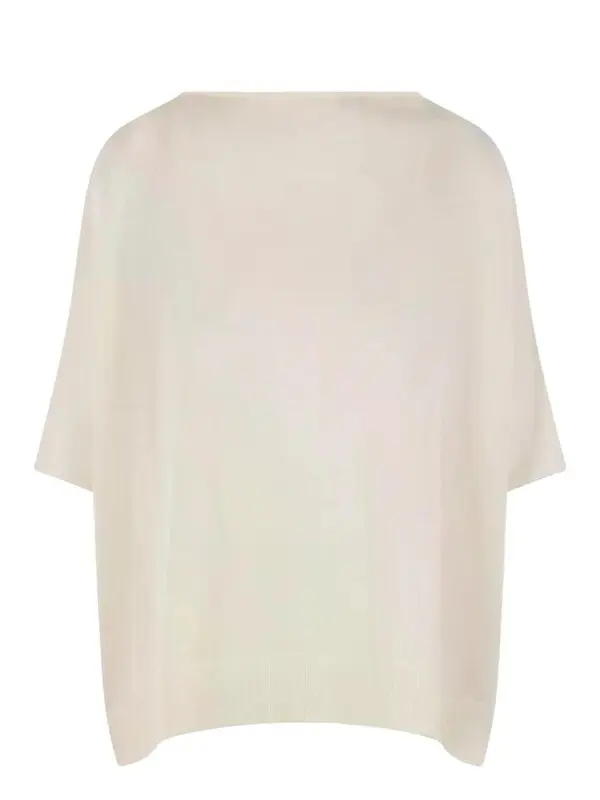 Dusan Short-sleeve Cashmere Sweater - White