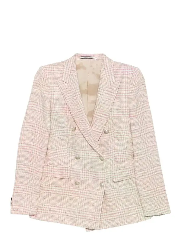 Tagliatore Parigi Checked Double-breasted Jacket - Pink