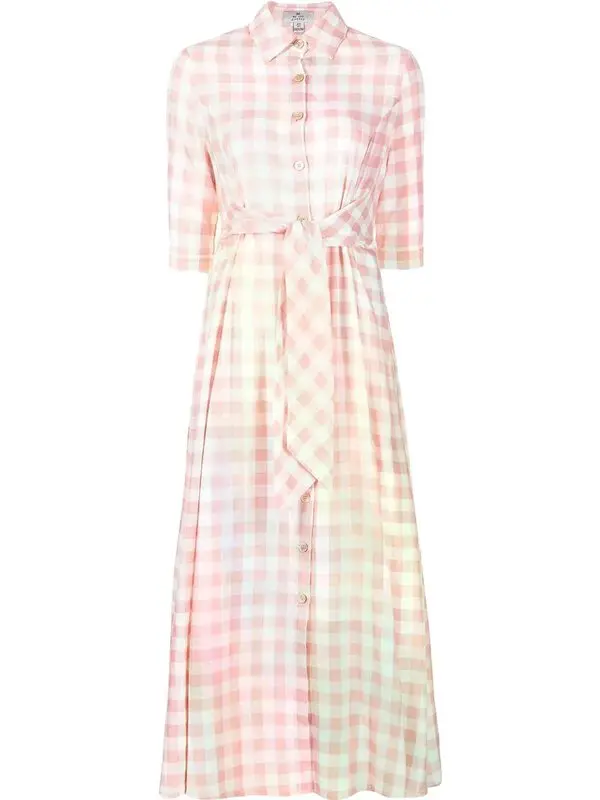 WE ARE KINDRED Bridgette Checked Tie-front Dress - Pink