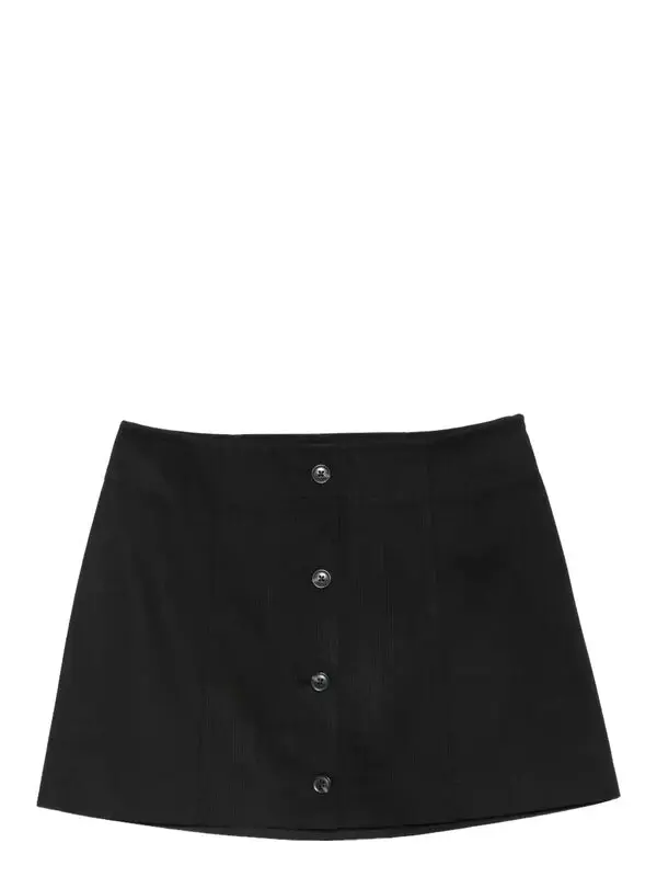 SAMSOE SAMSOE Sabonnie Buttoned Mini Skirt - Black