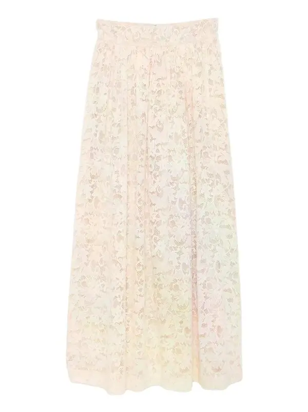 Zimmermann Flower Lace Maxi Skirt - Neutrals