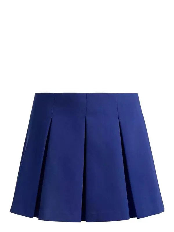 Alice + Olivia Pleated Mini Skirt - Blue
