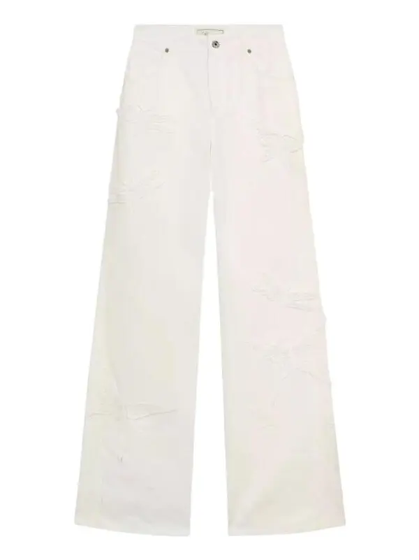 Blumarine Butterfly Lace Jeans - White
