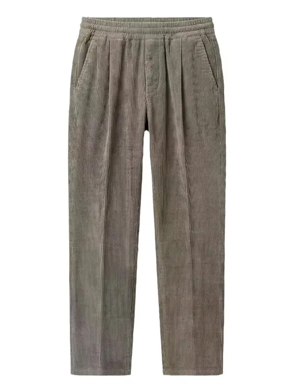 RE-HASH Corduroy Straight Trousers - Green