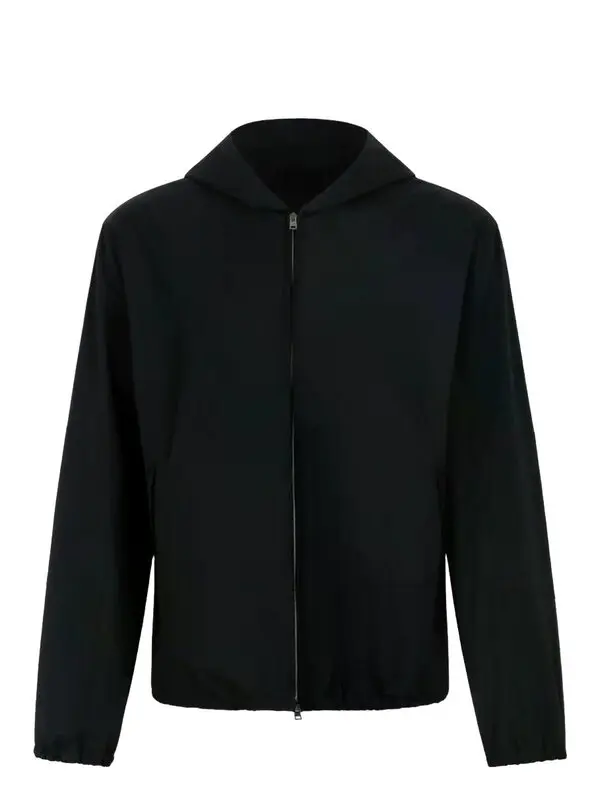 Herno Hooded Zip Jacket - Black