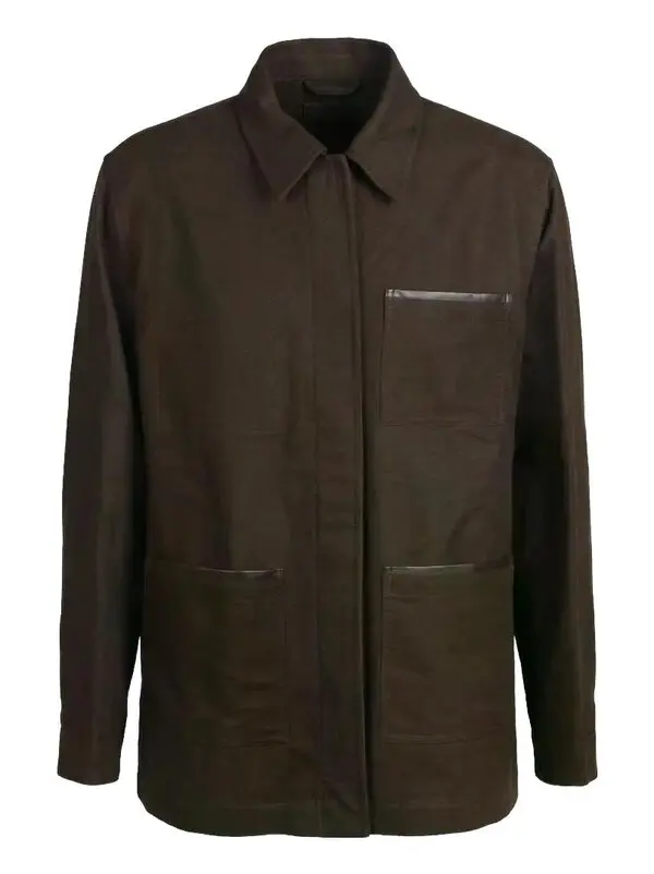 Valentino Garavani Contrasting-trim Jacket - Brown