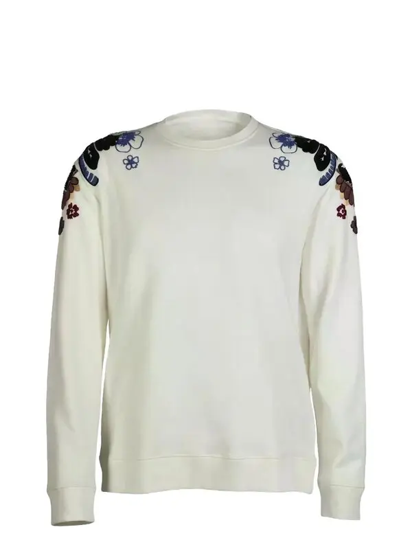 Valentino Garavani Floral-embellished Sweatshirt - White