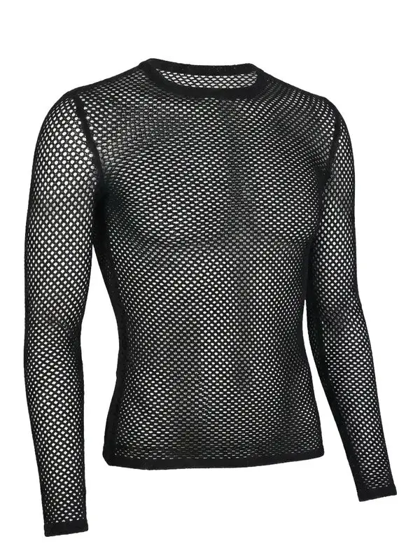 Valentino Garavani Fishnet Long-sleeved Sweater - Black