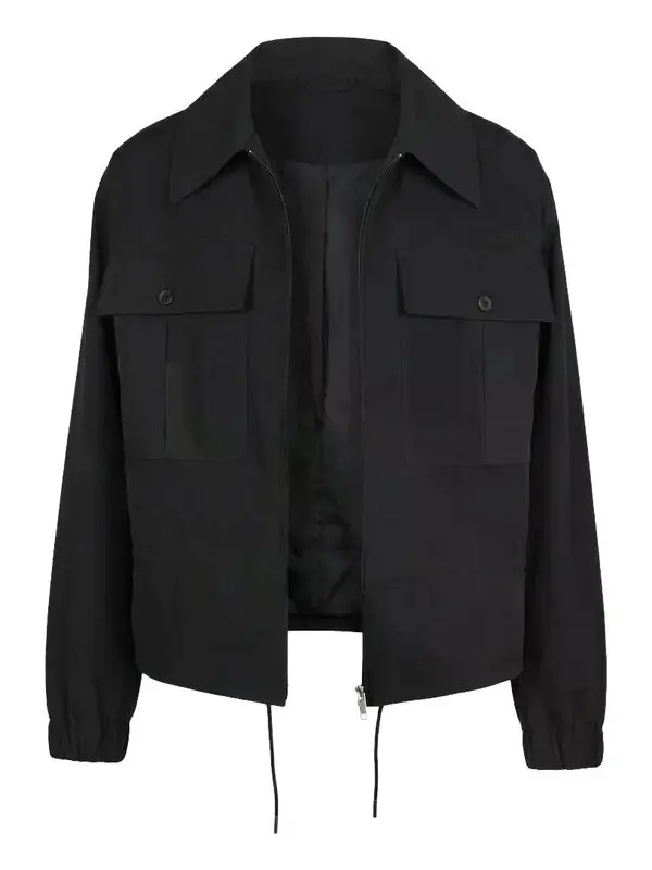 Valentino Garavani Flap-pocket Logo-detail Jacket - Black