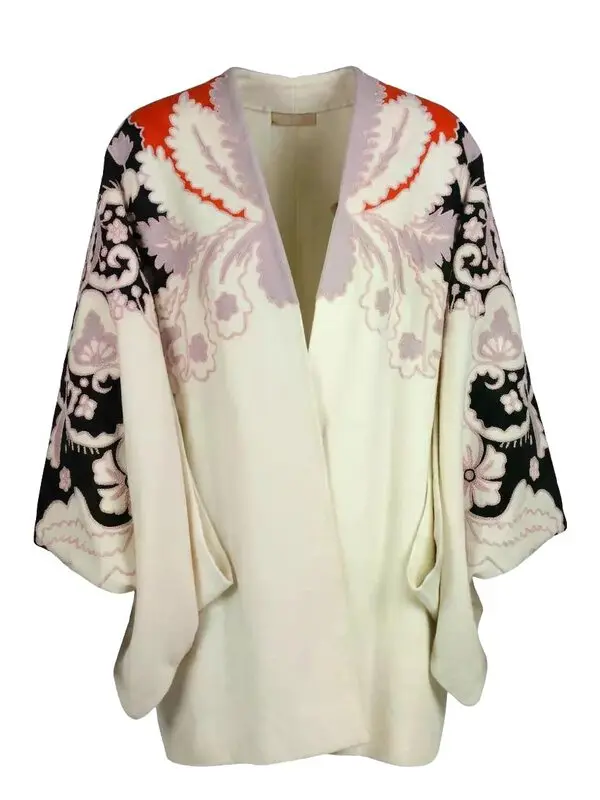 Valentino Garavani Floral-print Cape - Neutrals