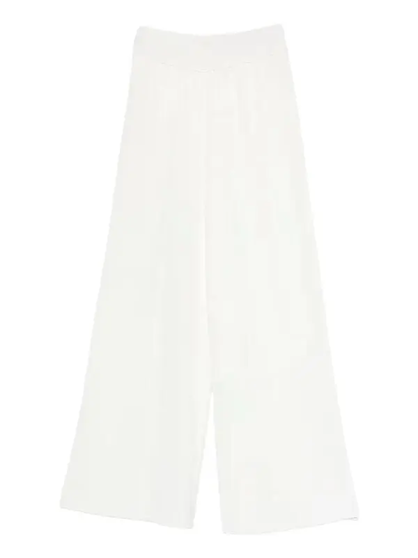NEERA Elastic-waistband Cropped Trousers - White