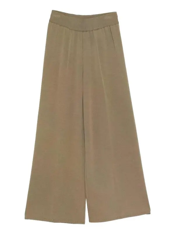 NEERA Wide-leg Palazzo Pants - Green