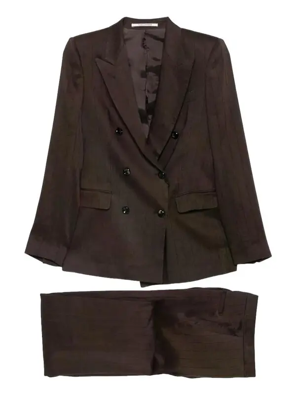 Tagliatore Double-breasted Suit - Brown