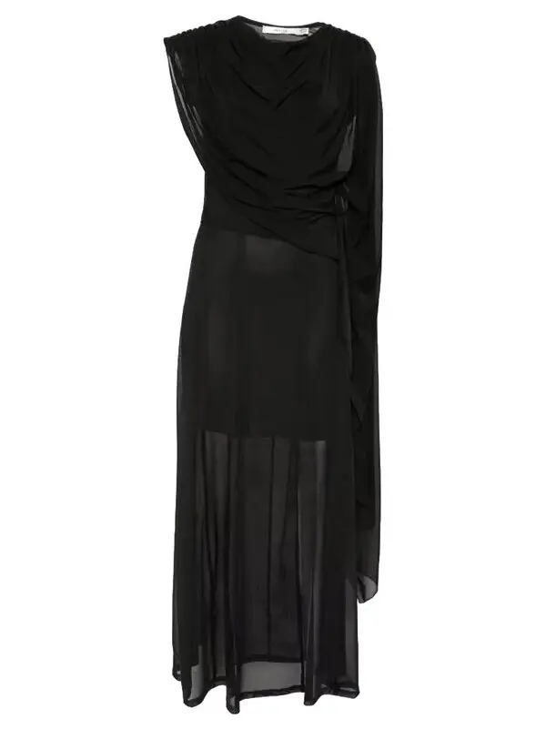 GESTUZ Draped Maxi Dress - Black