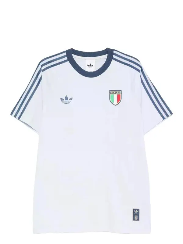 Adidas X Italia Stripe-detail T-shirt - Blue