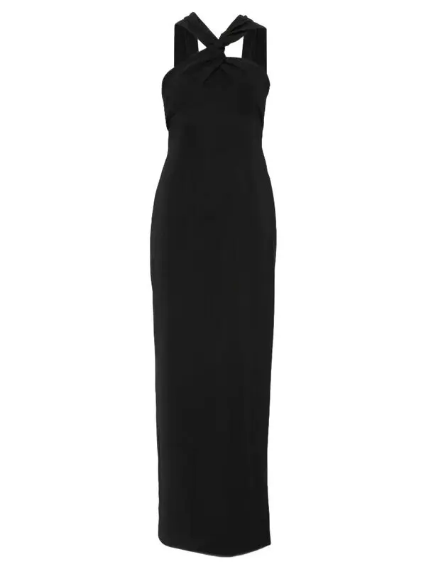 Solace London Rona Twisted Maxi Dress - Black