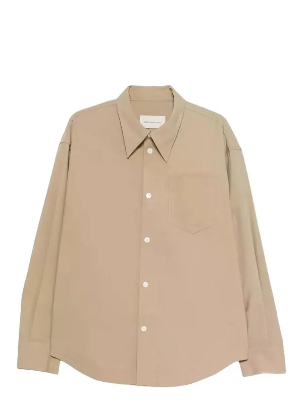 Ami Pocket Embroidered Shirt - Neutrals