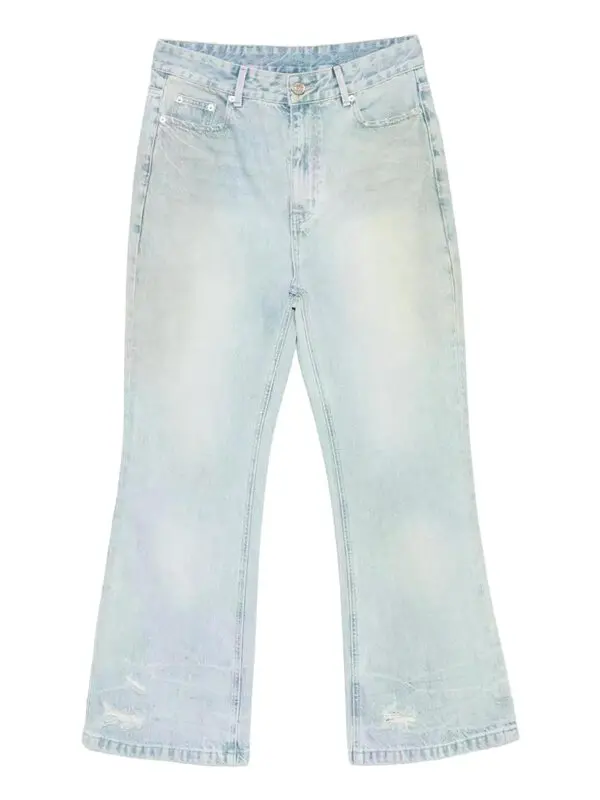 MADFRENZY Distressed Bootcut Jeans - Blue