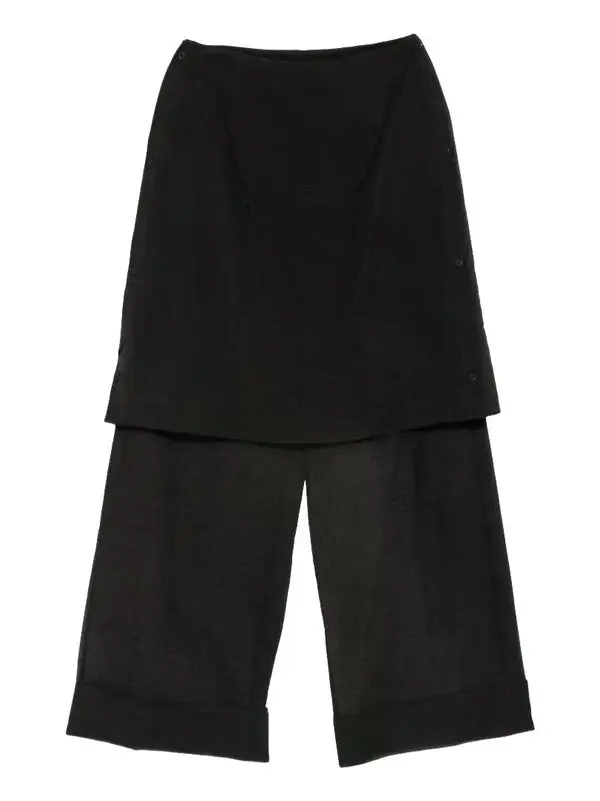 VIKTORIA CHAN Zip-fastening Palazzo Pants - Black
