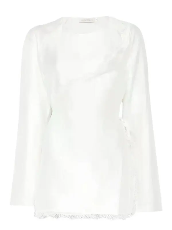 VIKTORIA CHAN Eos Lace-detail Top - White