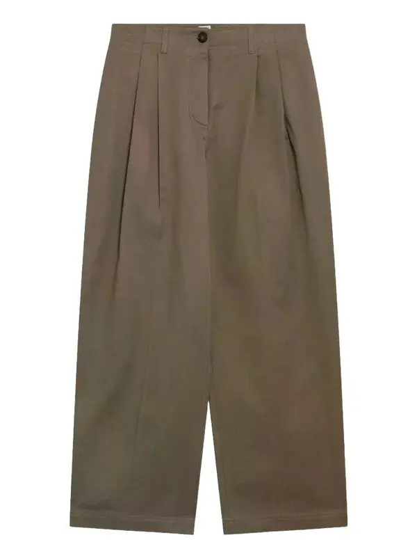 TOTEME Relaxed Twill Trousers - Brown