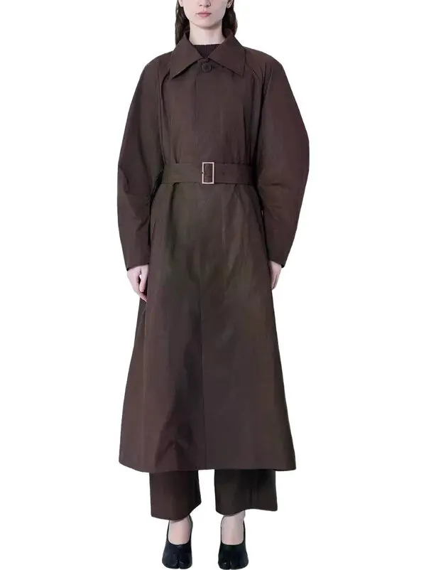 Issey Miyake Akimbo Belted Trench Coat - Brown