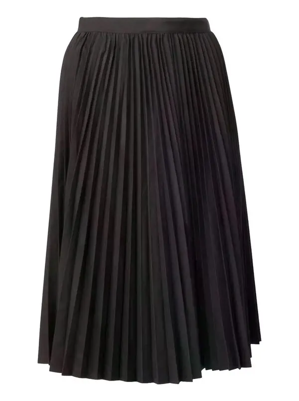 Junya Watanabe Pleated Midi Skirt - Black
